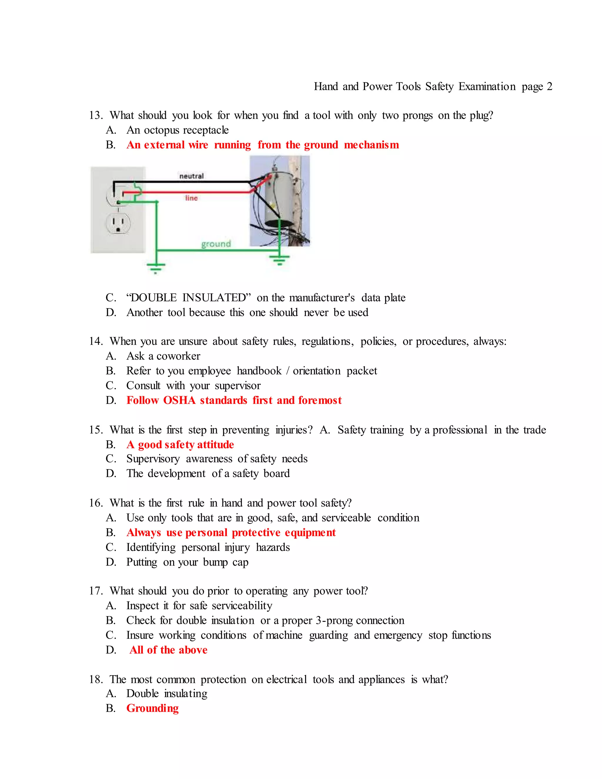 Hand and power tool exam | DOCX