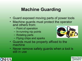 HAND AND POWER TOOLS, Safety Health and Environment | PPT