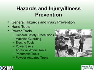 HAND AND POWER TOOLS, Safety Health and Environment | PPT
