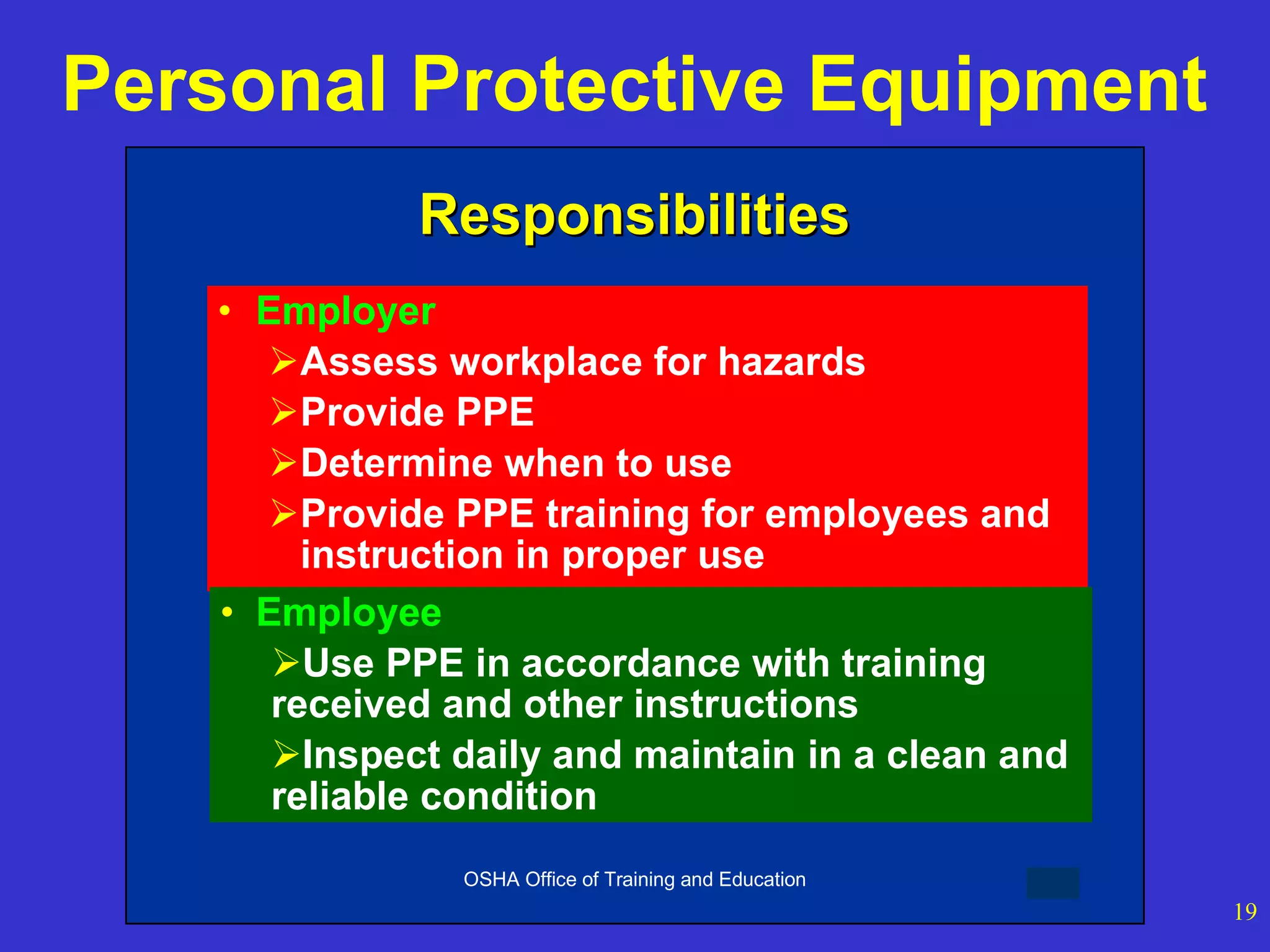 Hand and power tool safety power point | PPT