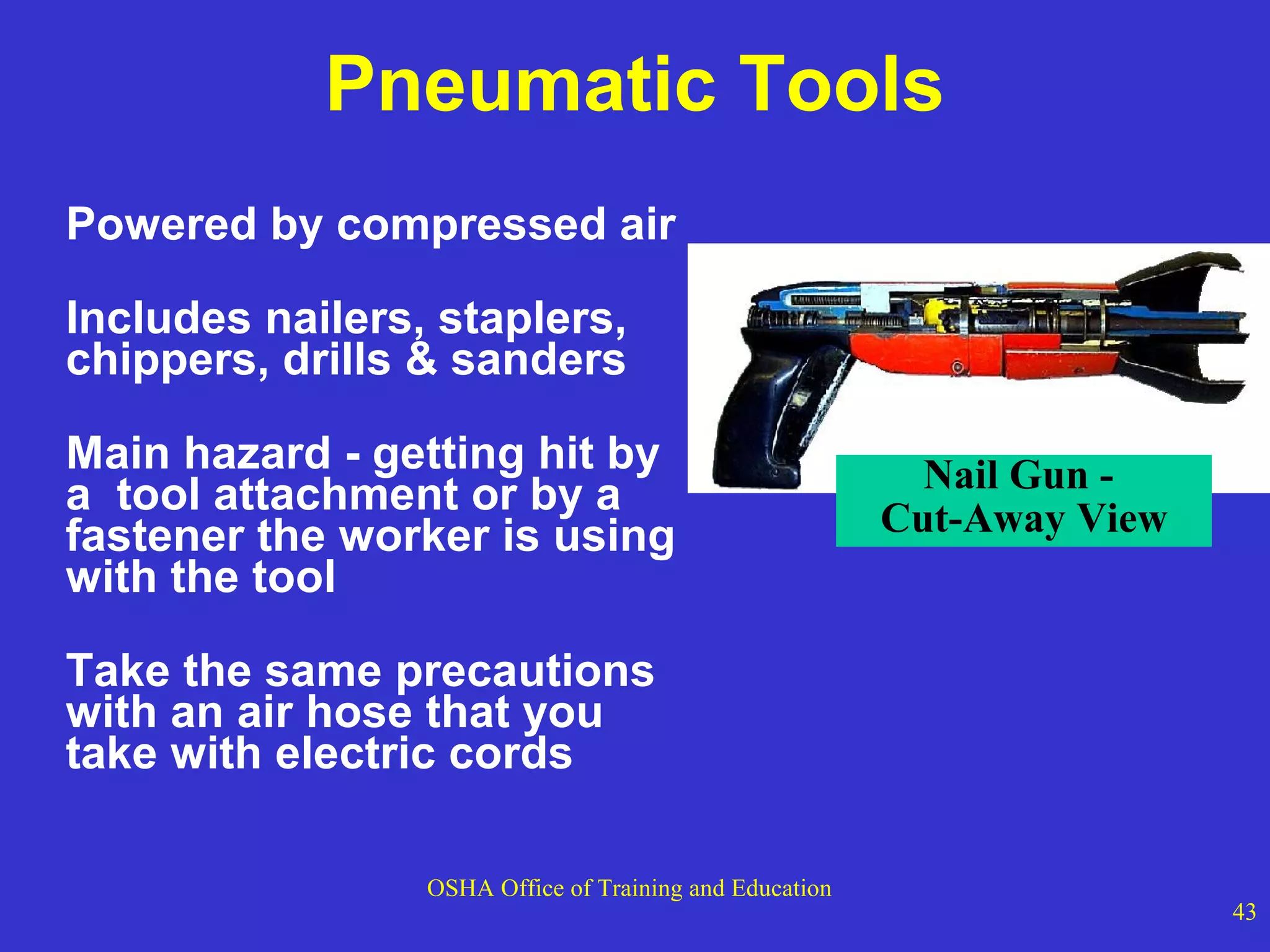 Hand and power tool safety power point | PPT | First Aid | Injuries