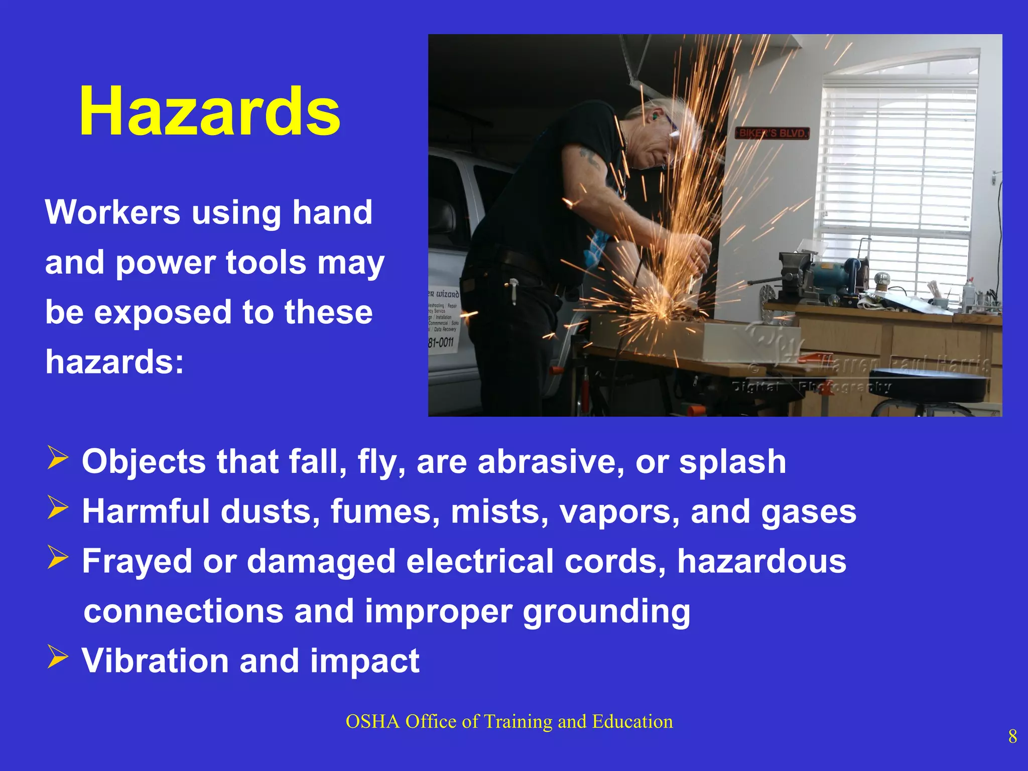 Hand and power tool safety power point | PPT