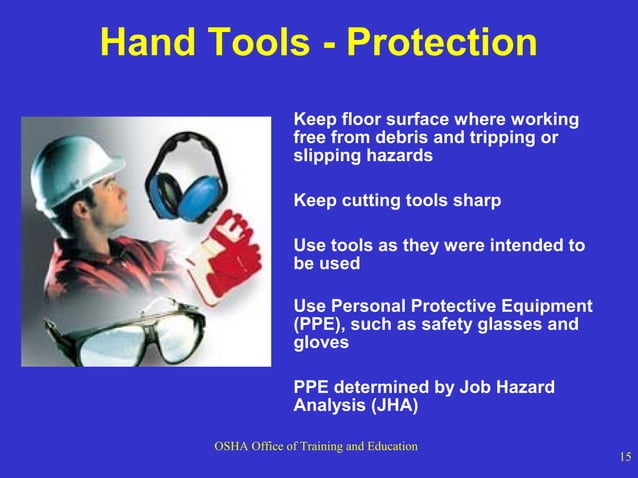 Hand and power tool safety power point | PPT | First Aid | Injuries