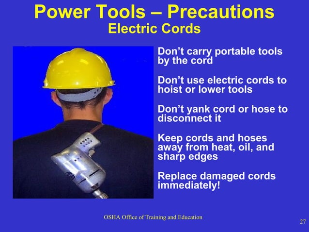 Hand and power tool safety power point | PPT | First Aid | Injuries