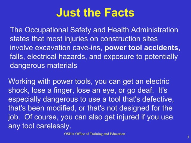 Hand and power tool safety power point | PPT | First Aid | Injuries