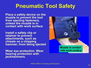 Hand and power tool safety power point | PPT