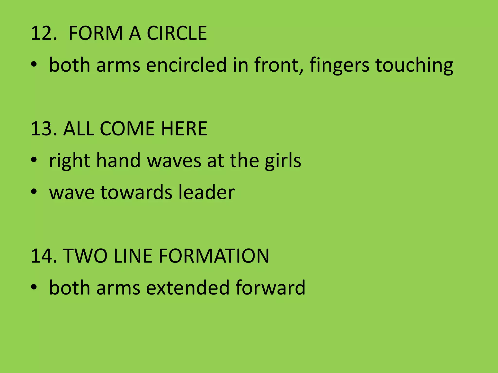 Hand and whistle signals | PPTX