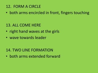 Hand and whistle signals PPT