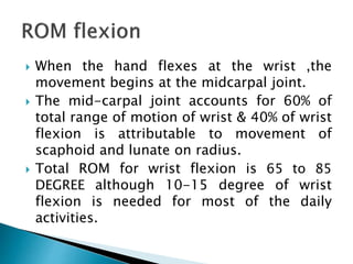 Biomechanics HAND AND WRIST joint ..pptx