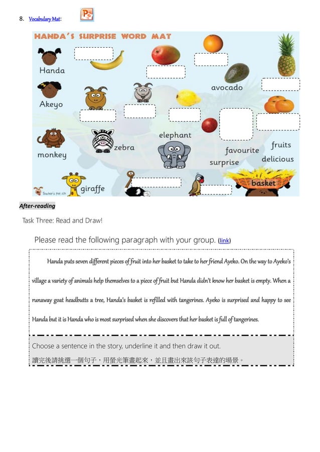 Handa surprise worksheet long | PDF | Books and Literature