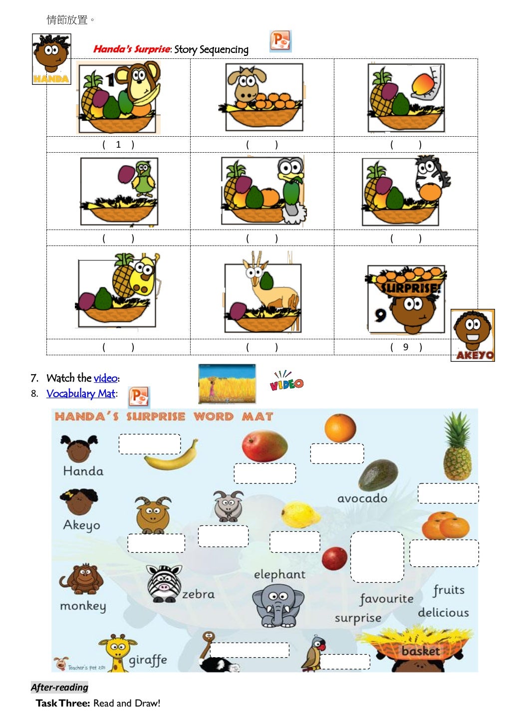 Grade 3 The Big Surprise Worksheet