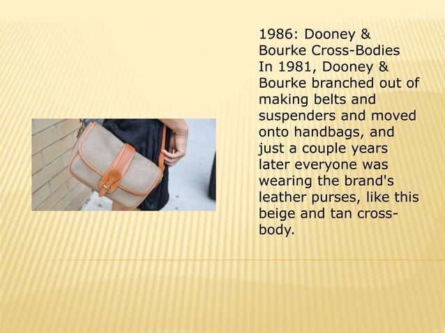 Handbag Evolution History From 1969 to 2018 | PPTX