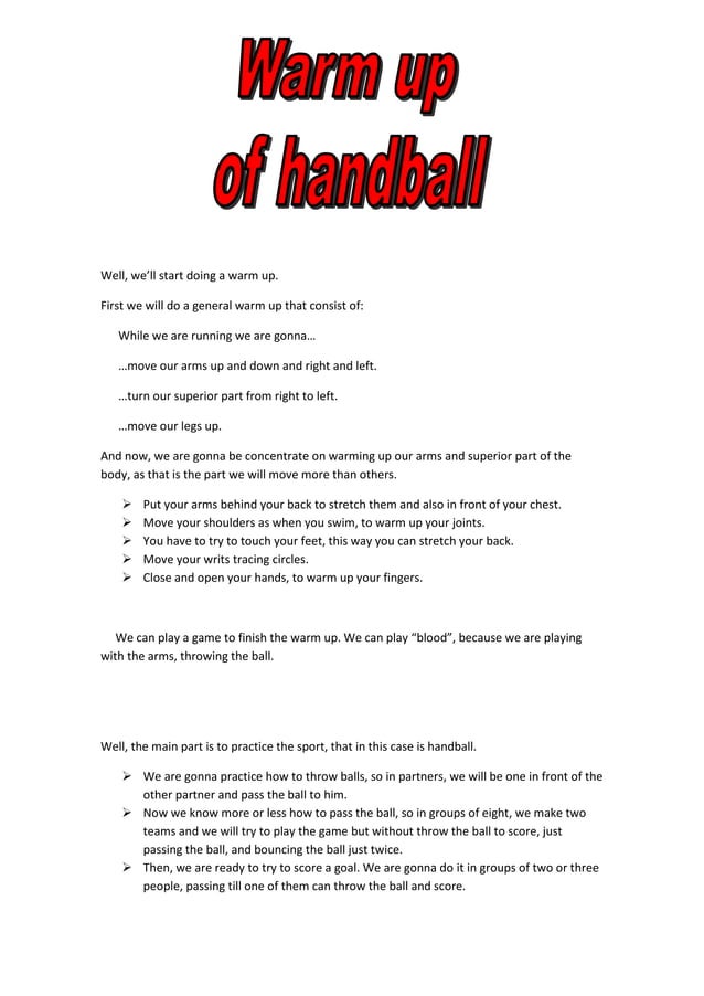 Handball | DOCX | Soccer | Sports