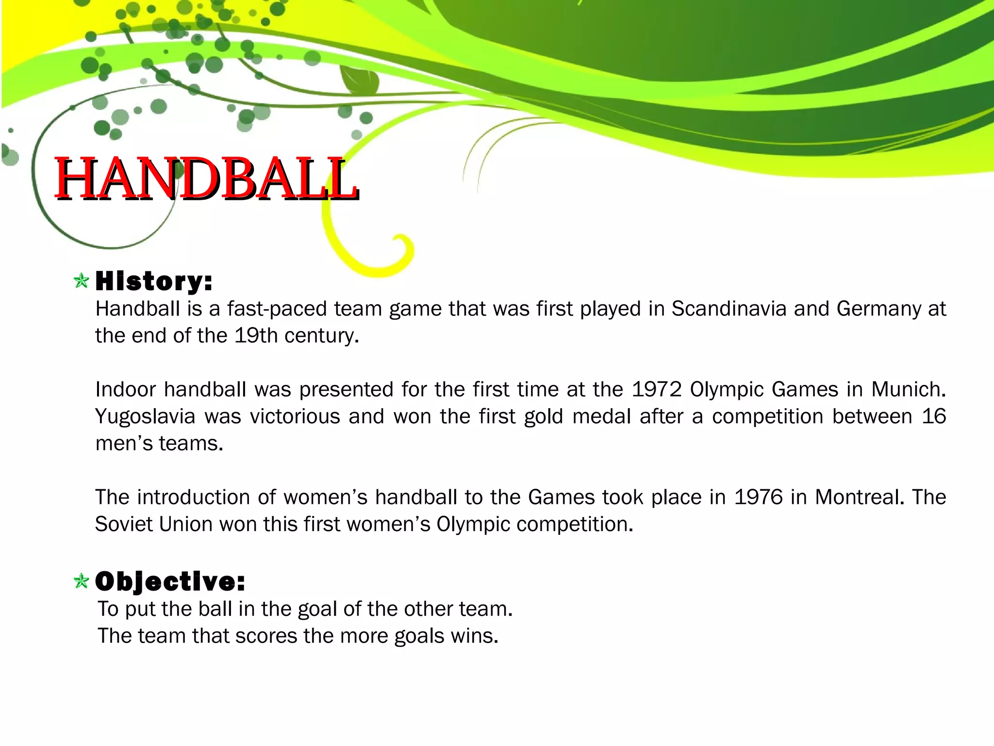 HANDBALL NOTES | ODP