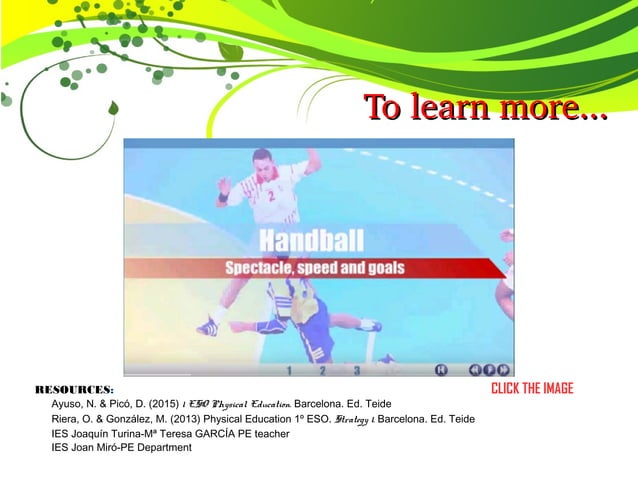 HANDBALL NOTES | ODP | Soccer | Sports