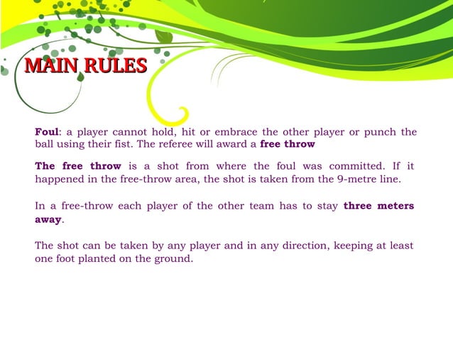 HANDBALL NOTES | ODP | Soccer | Sports