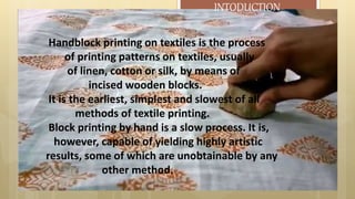 Hand block printing | PPTX