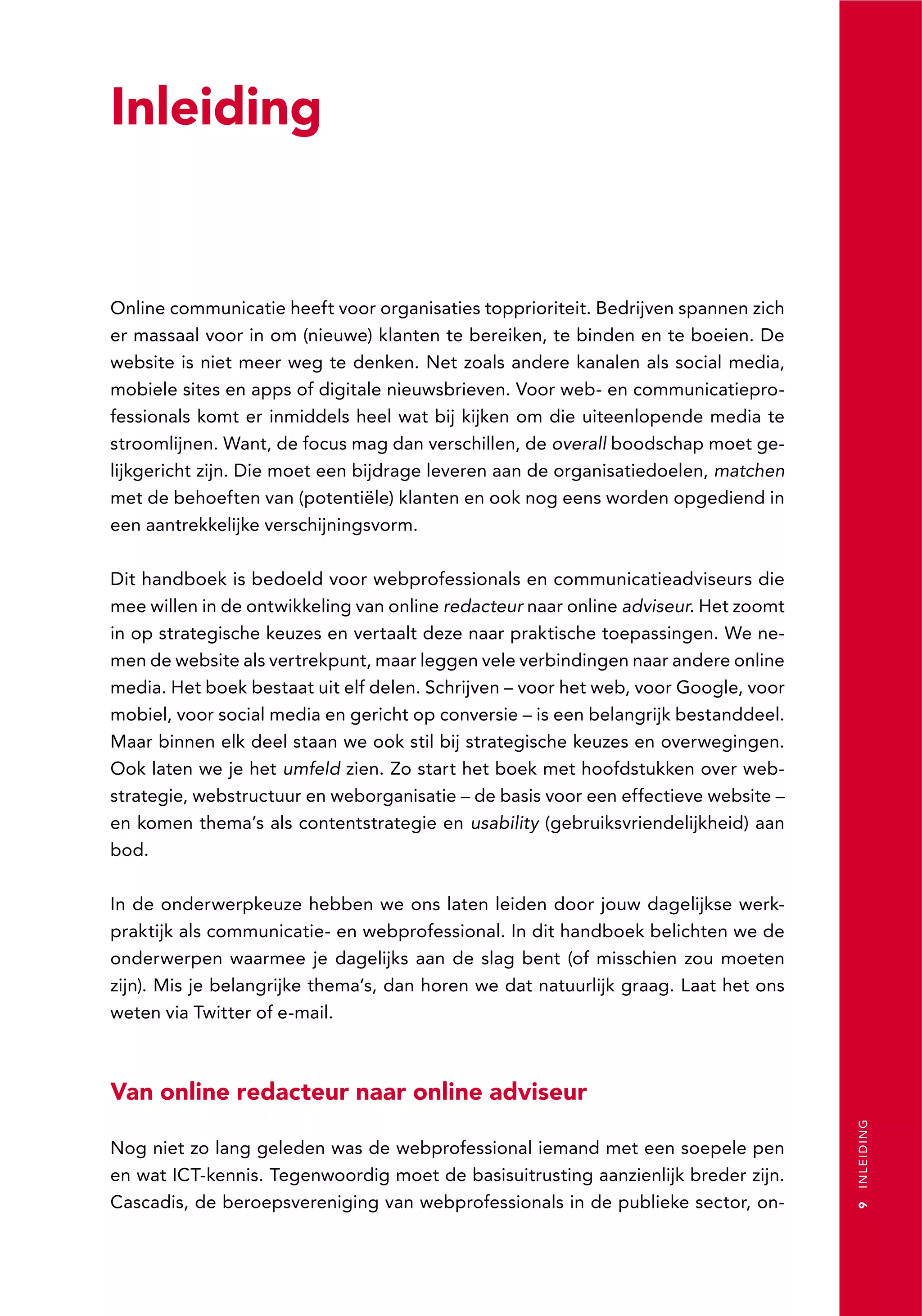 Handboek webredactie inhoudsopgave inleiding 2013 | PDF