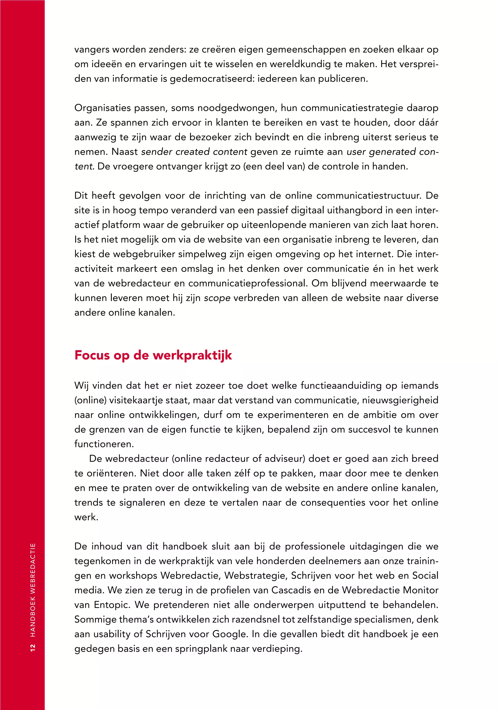 Handboek webredactie inhoudsopgave inleiding 2013 | PDF