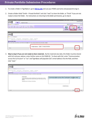 LSU Distinguished Communicator Handbook | PDF