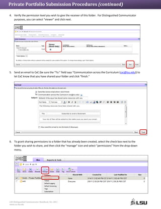LSU Distinguished Communicator Handbook | PDF