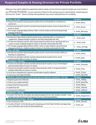 LSU Distinguished Communicator Handbook | PDF