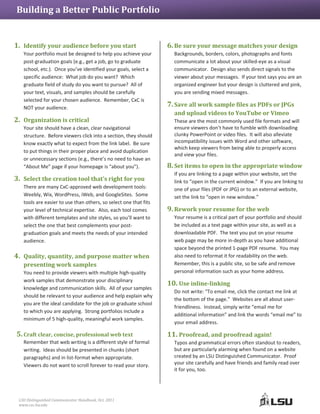 LSU Distinguished Communicator Handbook | PDF