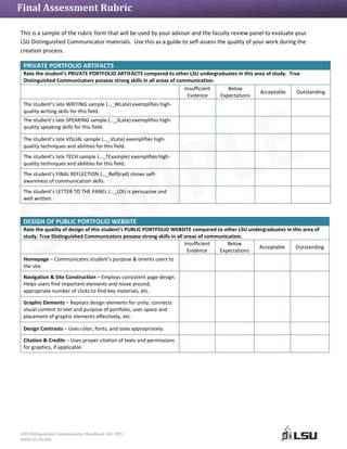 LSU Distinguished Communicator Handbook | PDF