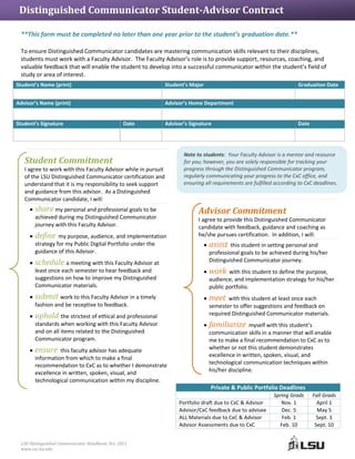 LSU Distinguished Communicator Handbook | PDF