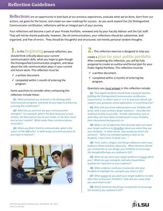 LSU Distinguished Communicator Handbook | PDF