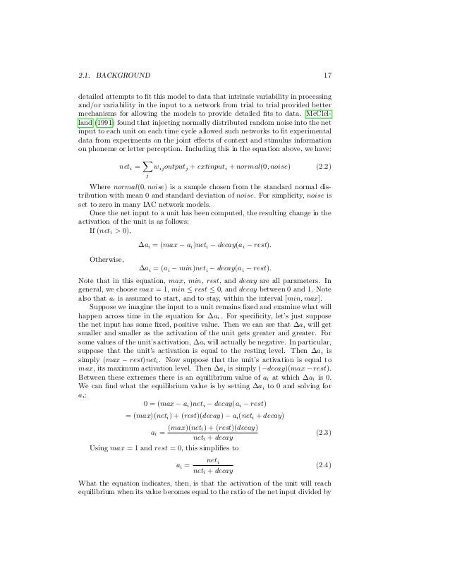 Explorations In Parallel Distributed Processing A Handbook Of Models
