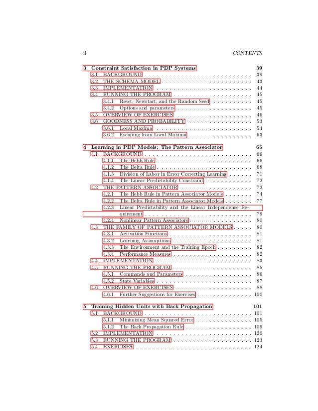 Explorations In Parallel Distributed Processing A Handbook Of Models 7069