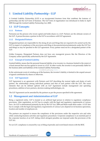 Handbook -Compliance by LLP After Incorporation | PDF