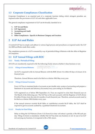 Handbook -Compliance by LLP After Incorporation | PDF