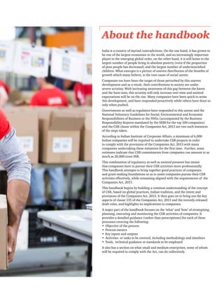 Handbook on-corporate-social-responsibility-in-india | PDF