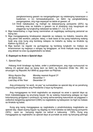 Handbook Ng Mga Benepisyo Ng Mga Manggagawa Ayon Sa Batas (2014) | PDF