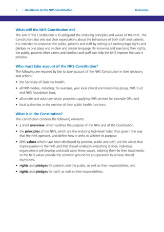 The NHS Constitution Handbook | PDF