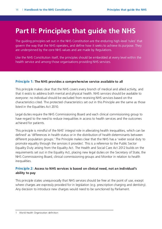 The NHS Constitution Handbook
