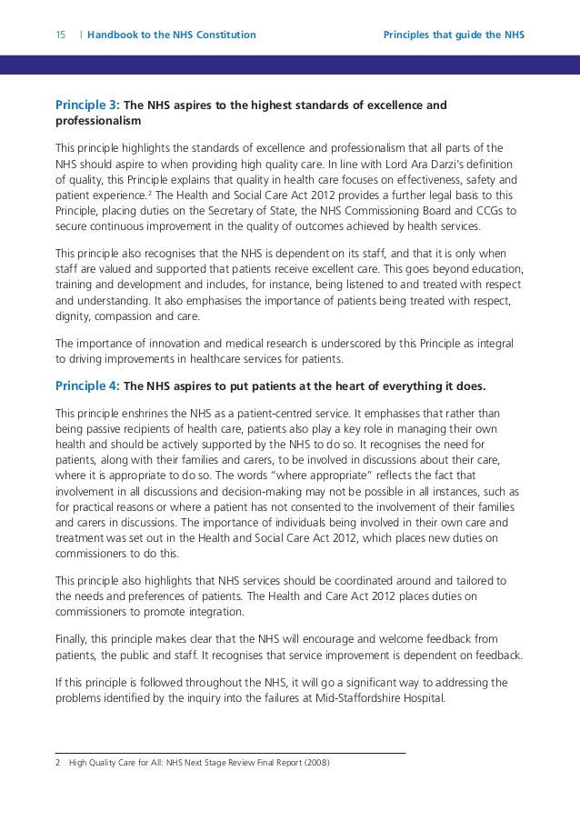 The NHS Constitution Handbook