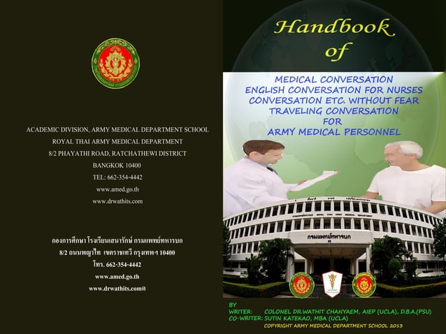 HANDBOOK OF MEDICAL CONVERSATION ENGLISH | PDF