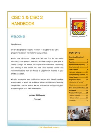 Handbook CISC - 2013.14