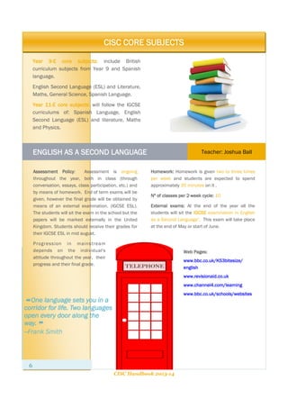 Handbook CISC - 2013.14