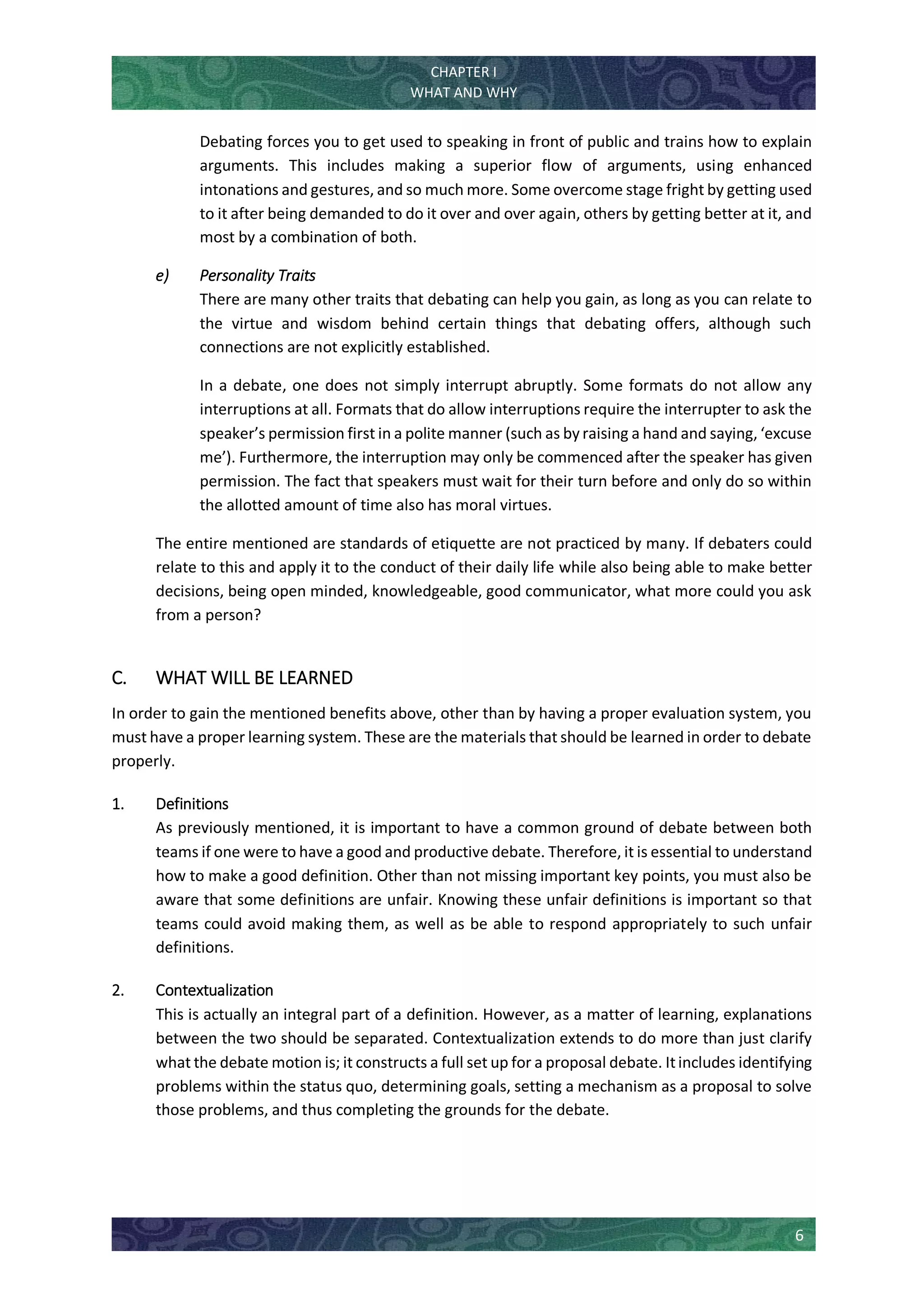 Handbook for Debating with Asian Parliamentary Format | PDF