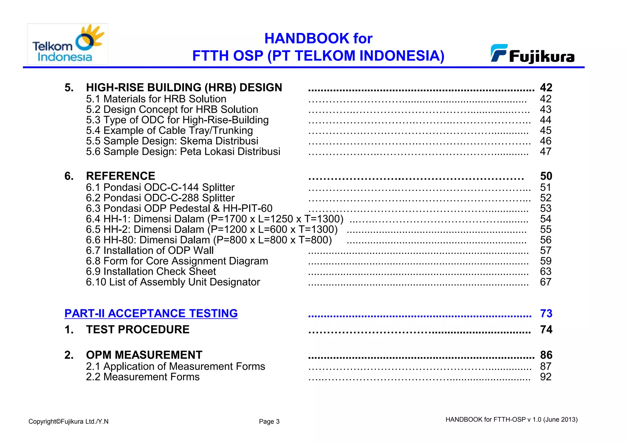 Handbook for ftth osp v1.0 | PDF