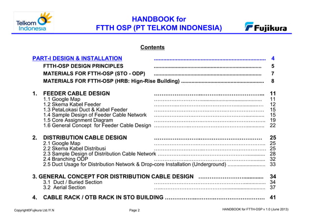 Handbook for ftth osp v1.0 | PDF