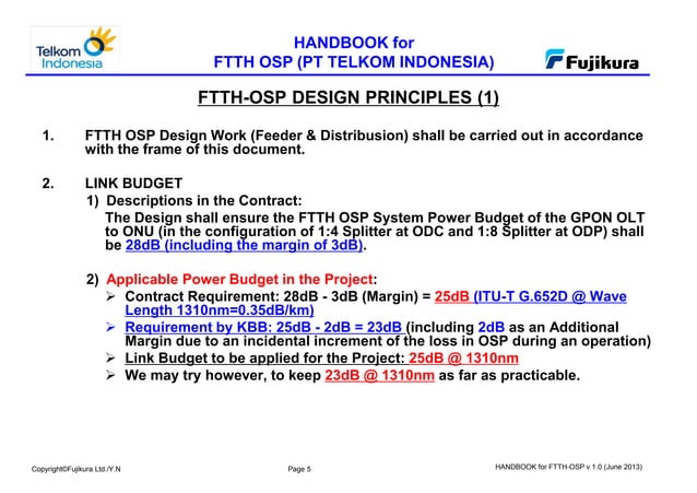 Handbook for ftth osp v1.0 | PDF