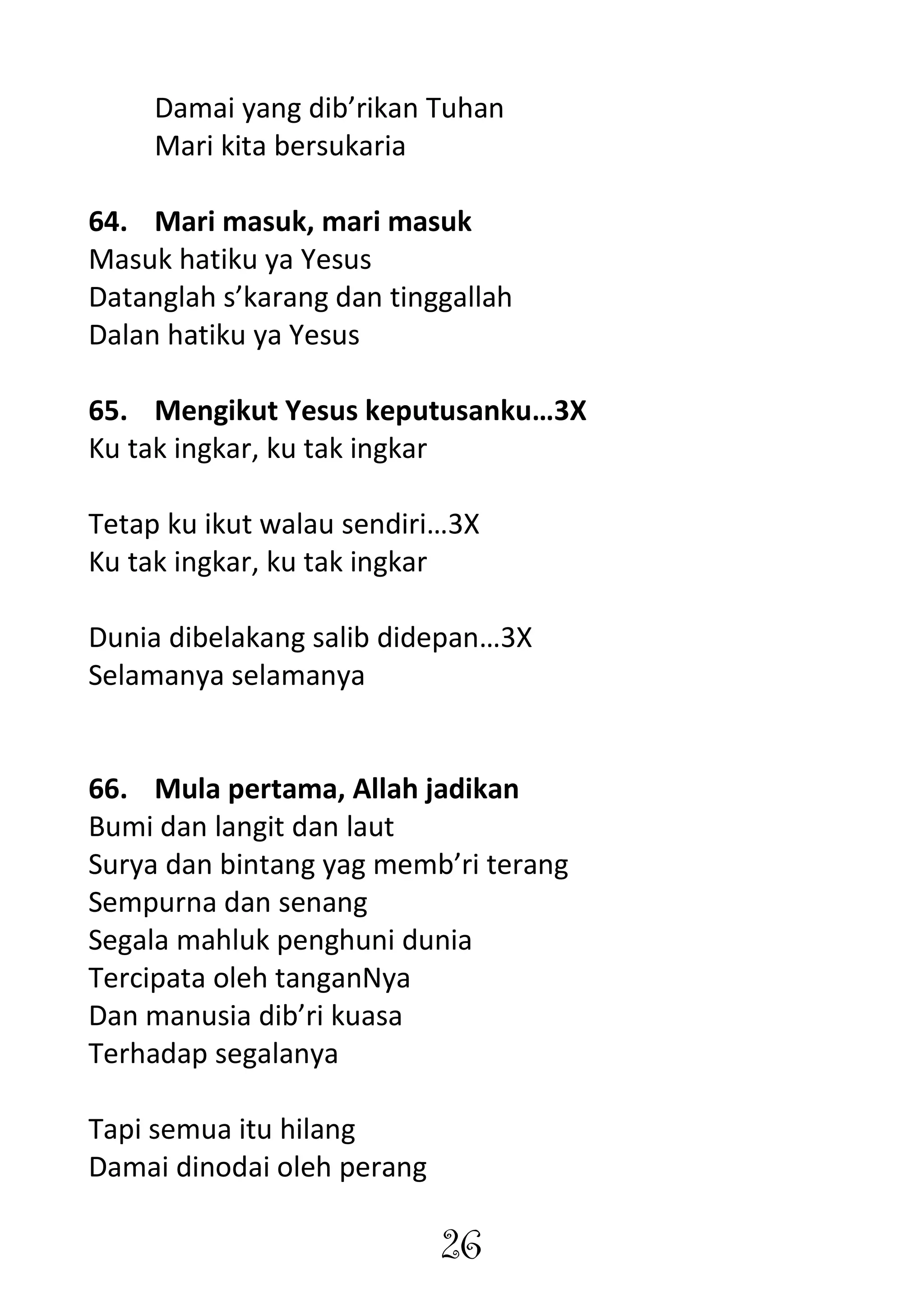 Handbook lagu sekolah minggu | DOC