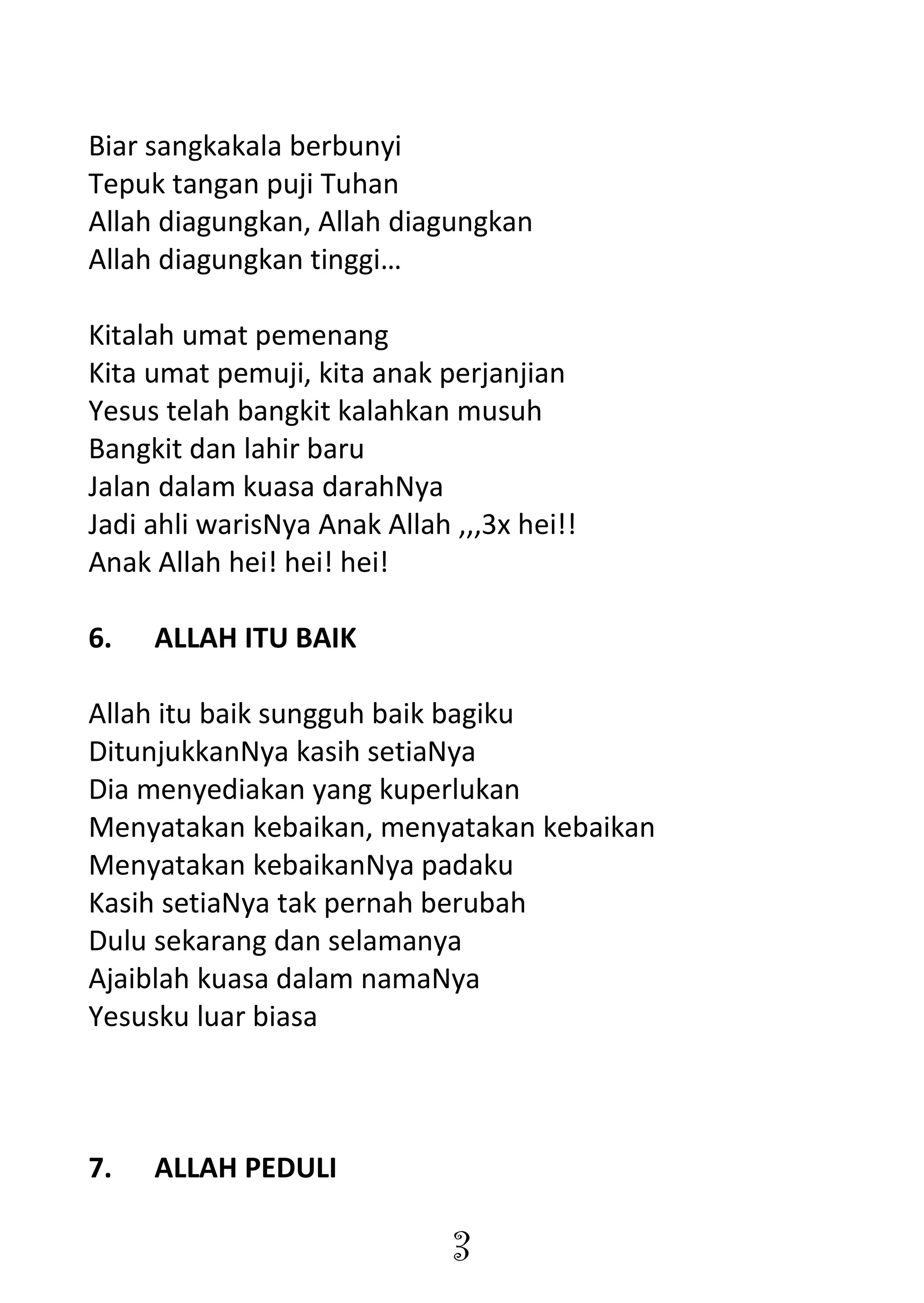 Handbook lagu sekolah minggu | DOC