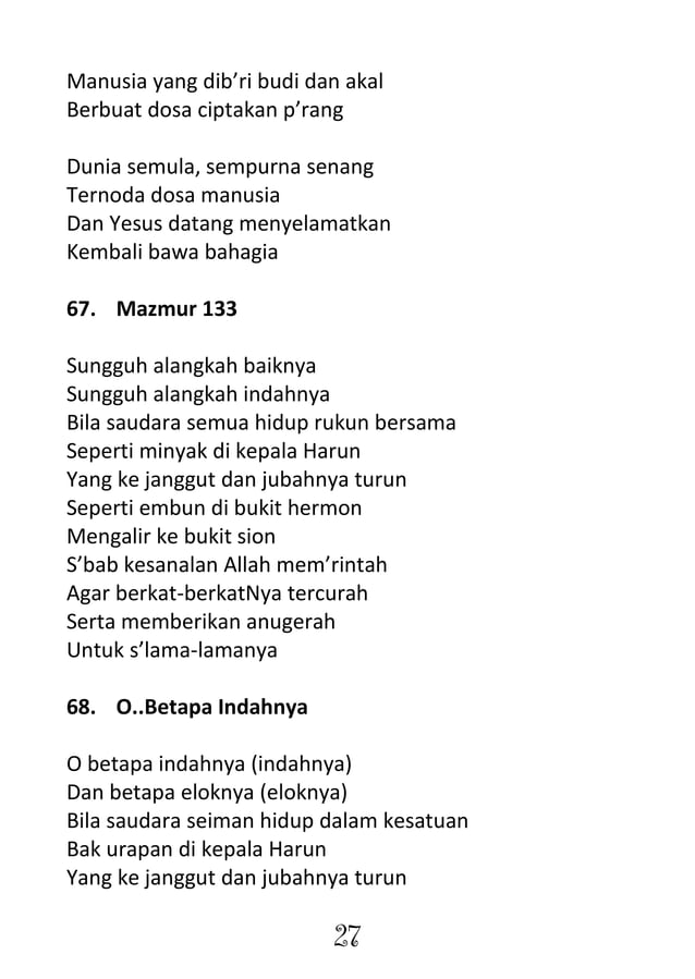 Handbook lagu sekolah minggu | DOC