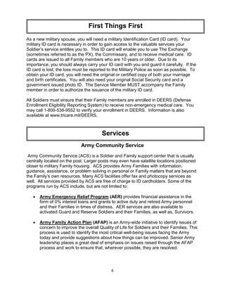 Handbook for a New Military Spouse | PDF